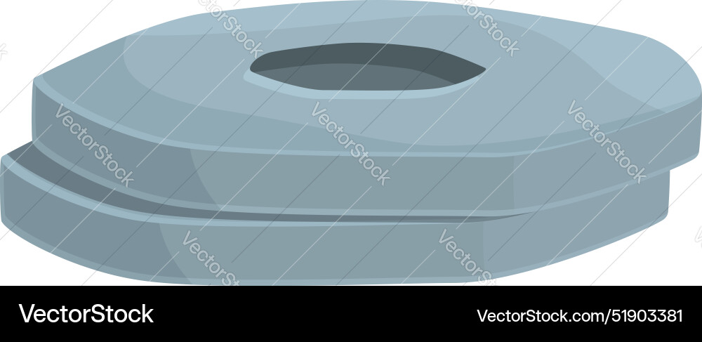 Two metal washers forming a solid mechanical bond Vector Image