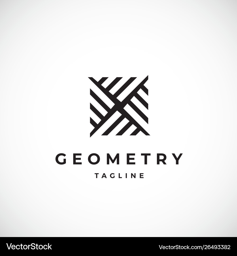 Abstract geometric minimal sign symbol Royalty Free Vector