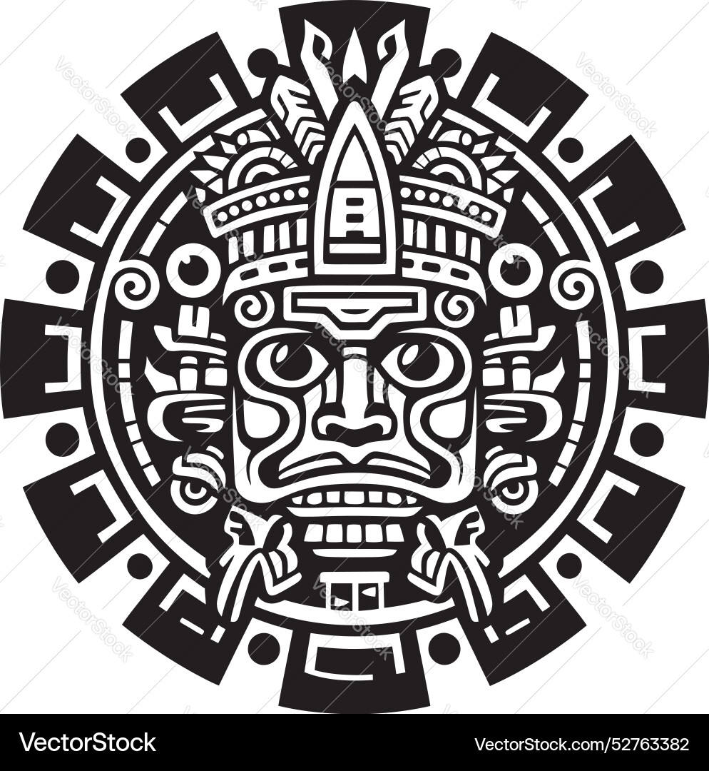 Antique aztec artistic traditions revisited Vector Image