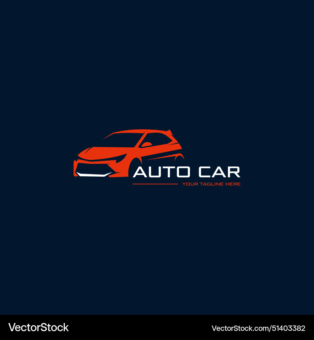 Auto style car logo design Royalty Free Vector Image