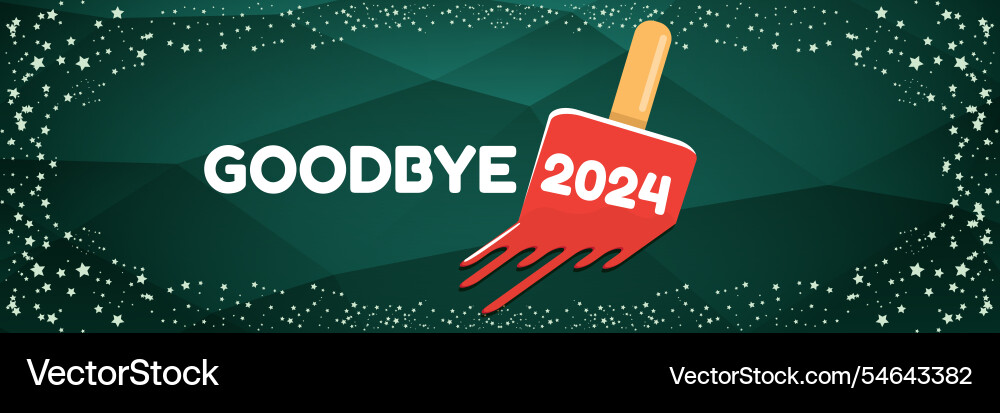 Goodbye 2024 hello 2025 year banner Royalty Free Vector