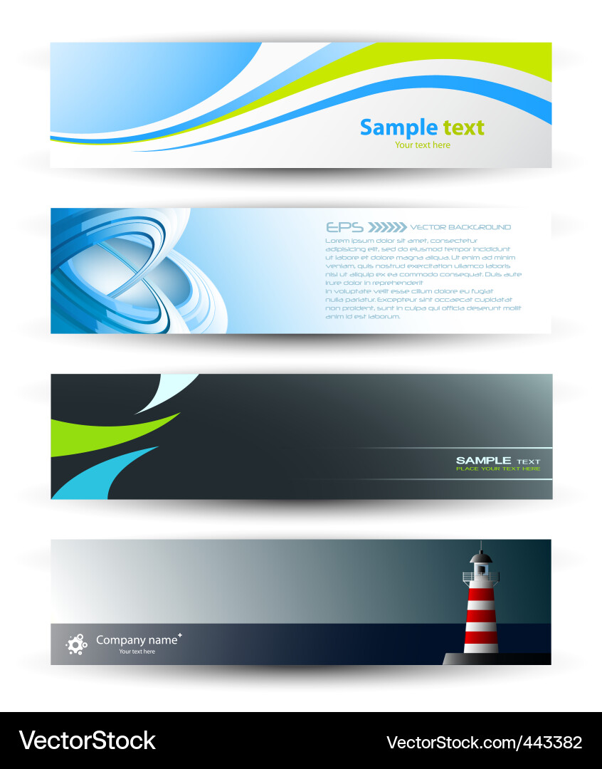 Header banners Royalty Free Vector Image - VectorStock