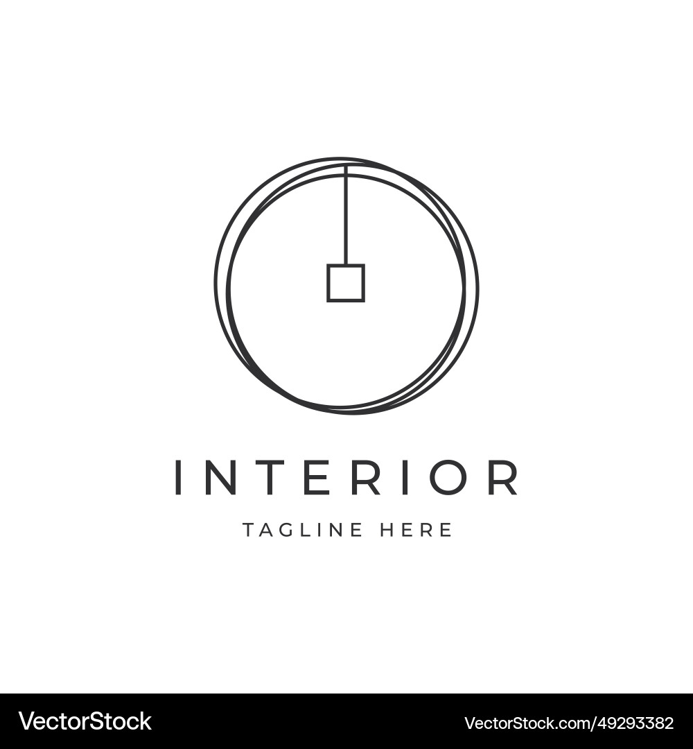 Interior furniture logo Royalty Free Vector Image