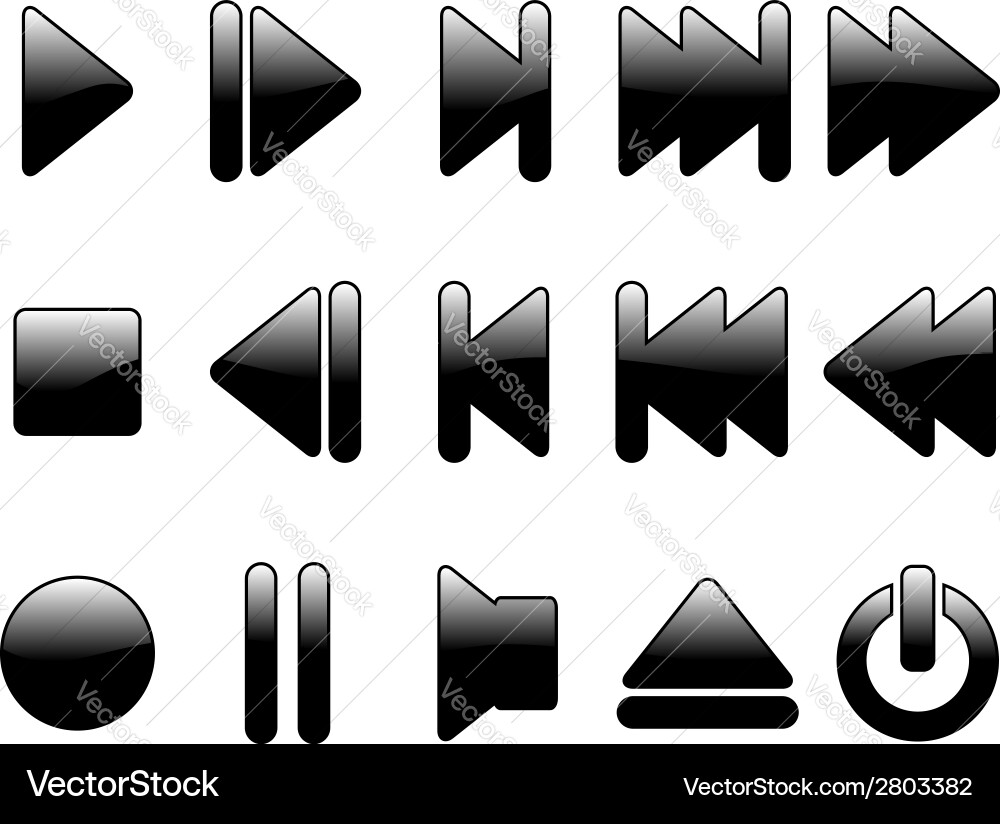 Multimedia symbols Royalty Free Vector Image - VectorStock