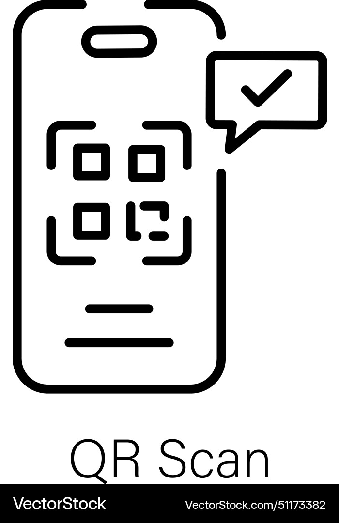 Qr scan Royalty Free Vector Image - VectorStock