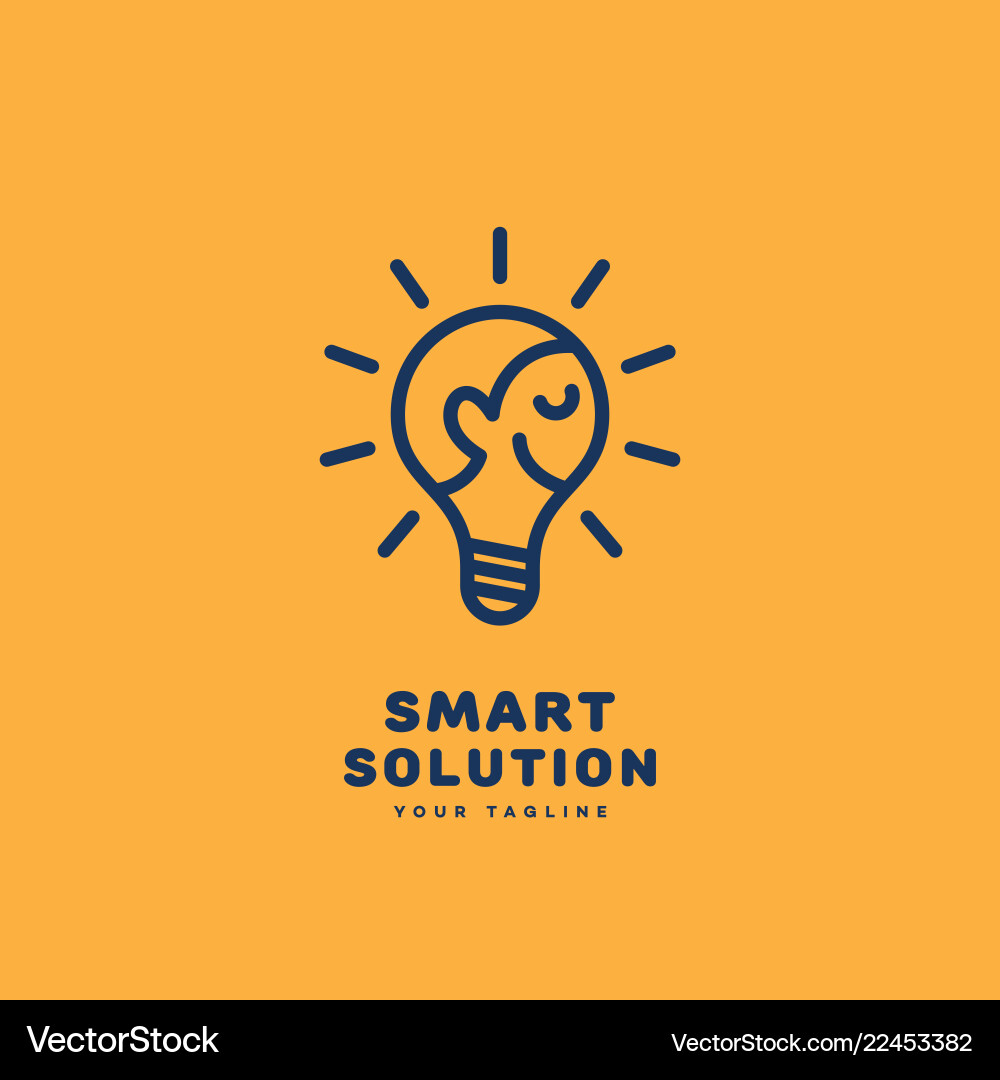 Smart solution logo Royalty Free Vector Image - VectorStock