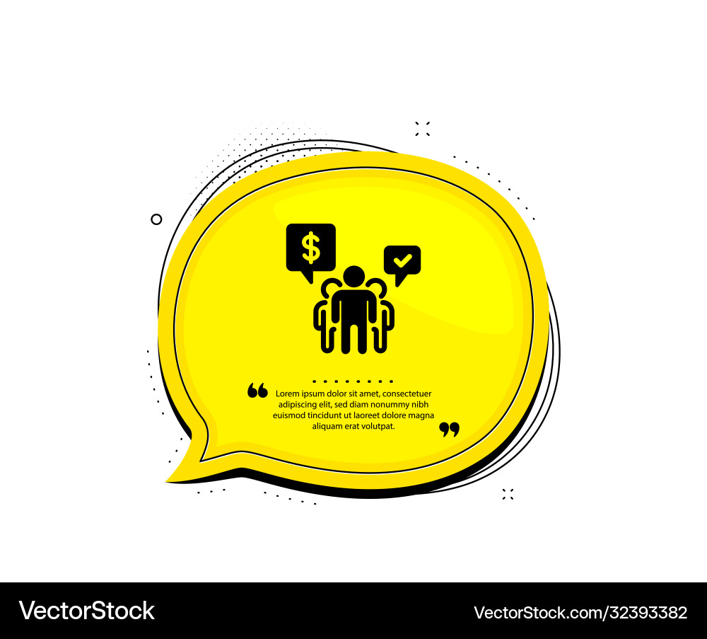 Teamwork icon employees chat sign core value Vector Image