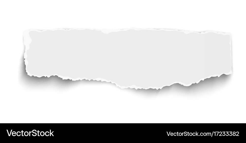 White Paper Tear with Soft Shadow Royalty Free Vector Image