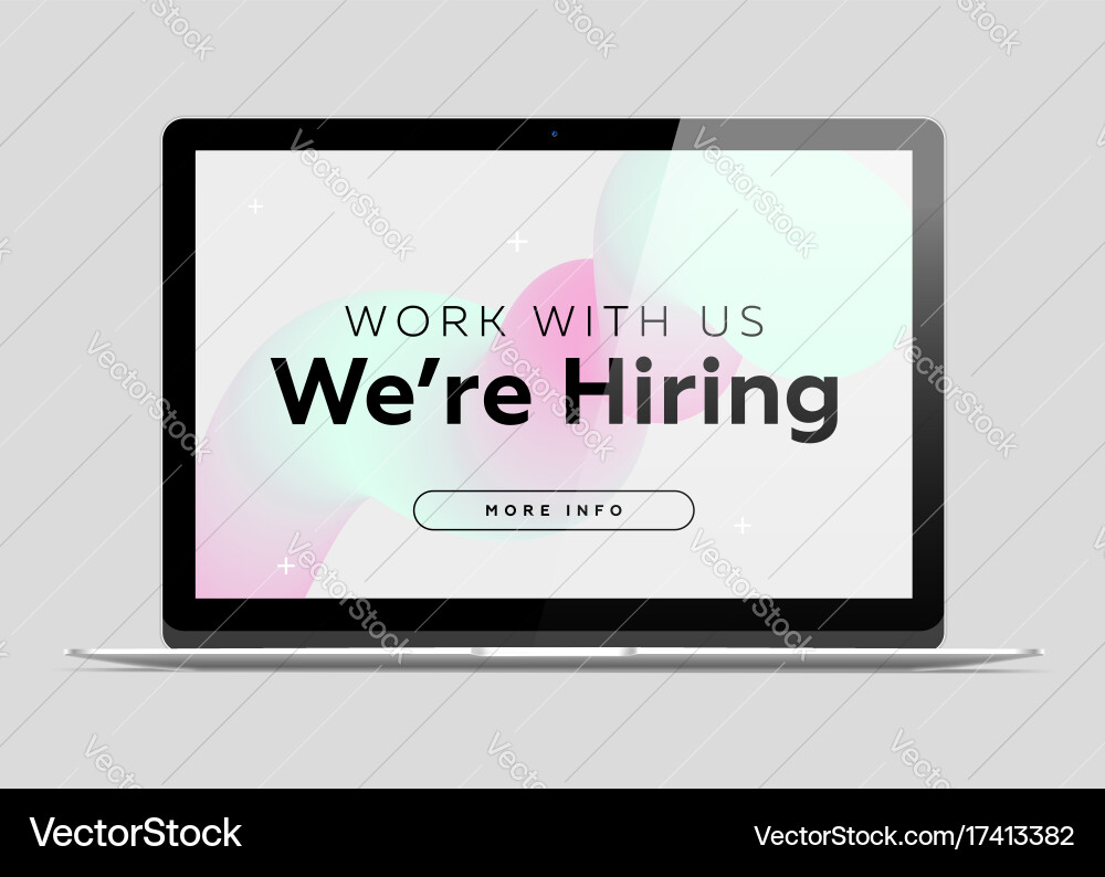Work with us we are hiring business recruiting Vector Image