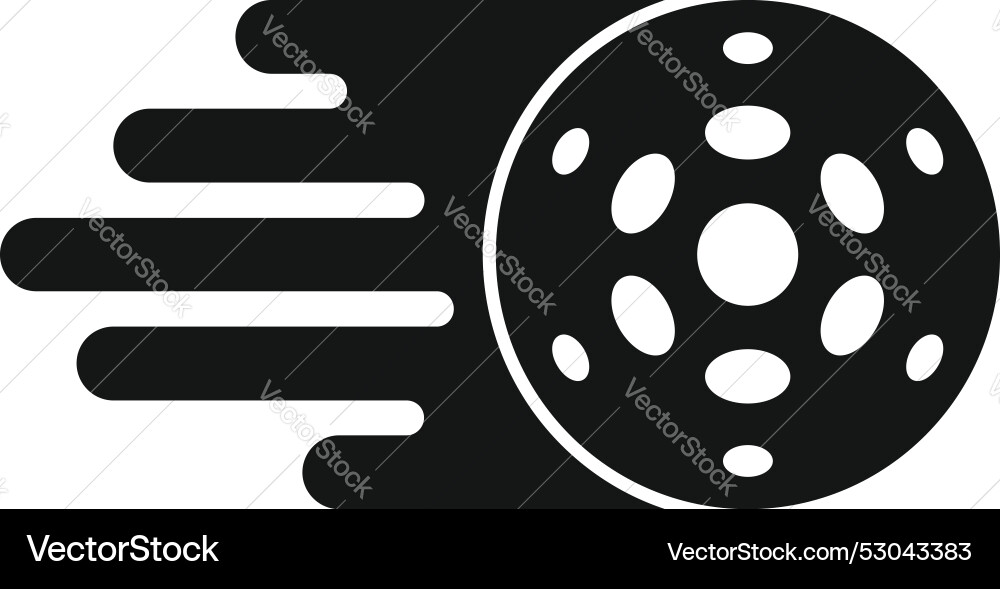 Abstract sphere moving at high speed leaving Vector Image