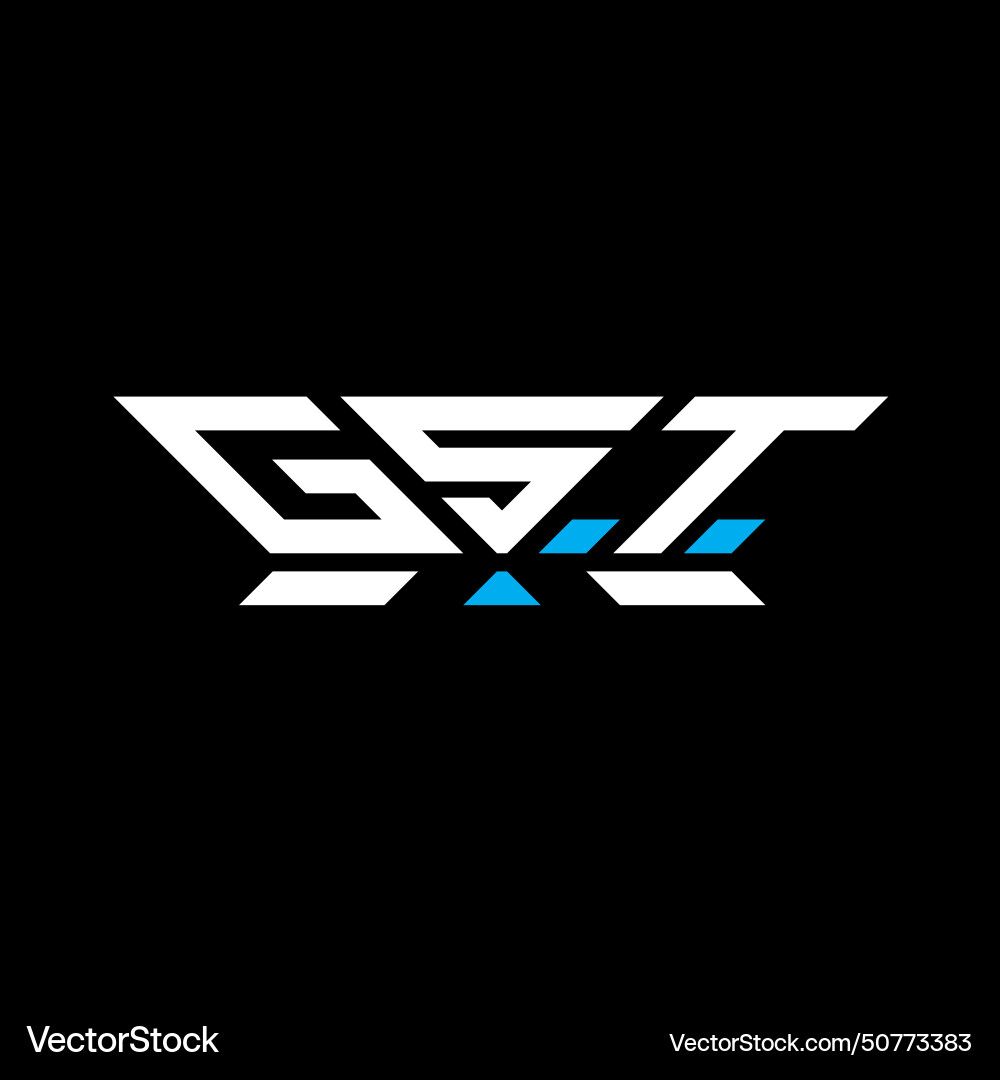 Gst letter logo design simple and modern Vector Image