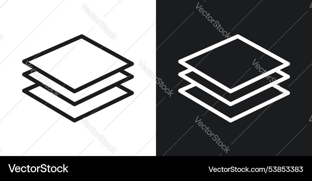 Layers icon set Royalty Free Vector Image - VectorStock