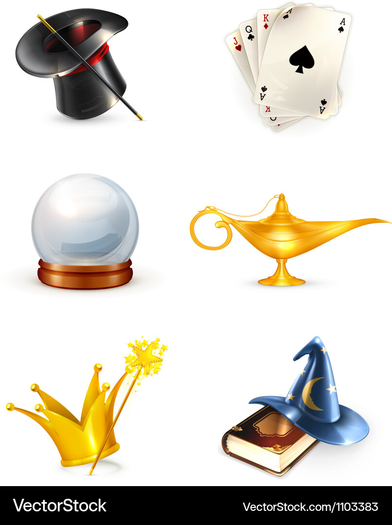 Magic set Royalty Free Vector Image - VectorStock