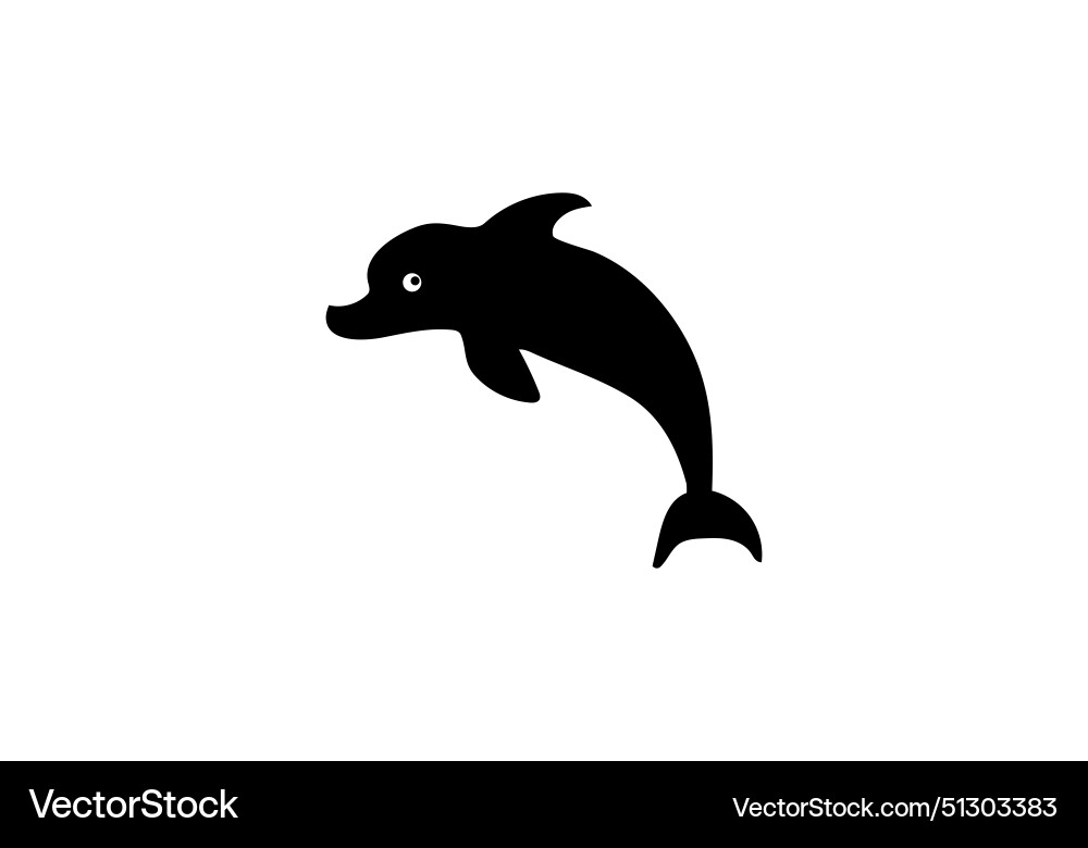 Minimal style amazon river dolphin pink Royalty Free Vector