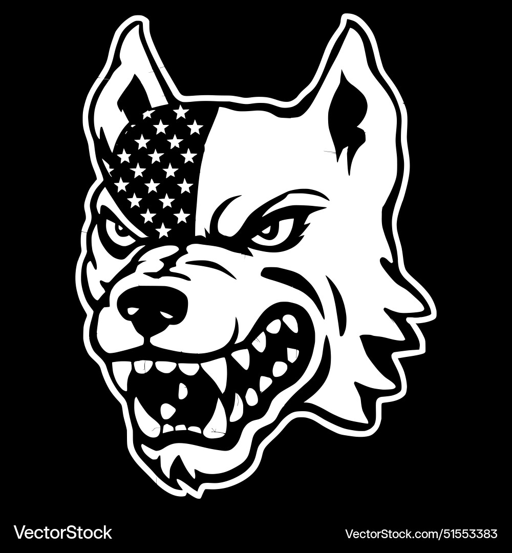 Patriotic dog in usa flag Royalty Free Vector Image