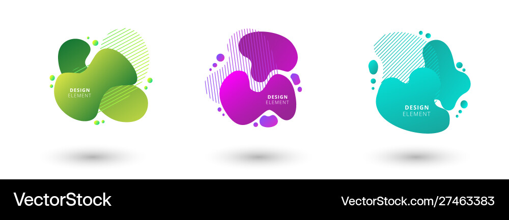 Set abstract modern graphic elements dynamical Vector Image