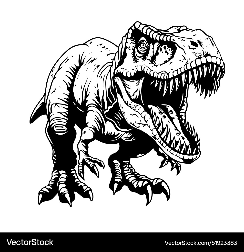 T-rex tyrannosaurus rex big dangerous head Vector Image