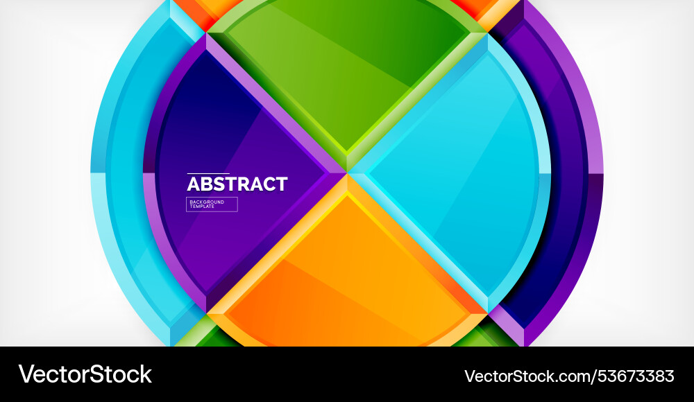 Triangle circles background Royalty Free Vector Image