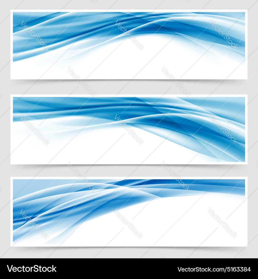 Beautiful hi-tech blue header footer swoosh Vector Image