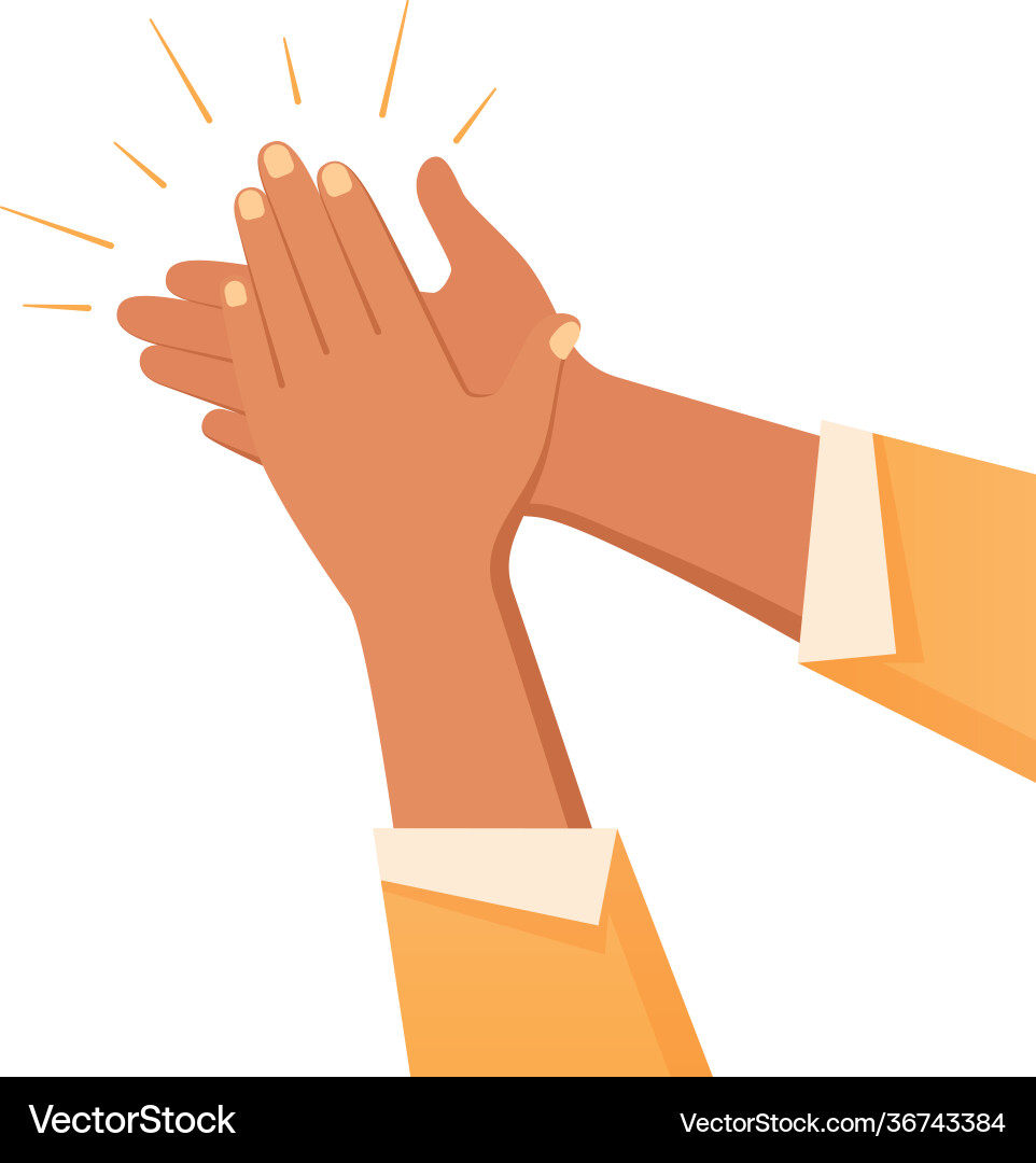 Clapping hands gesture composition Royalty Free Vector Image