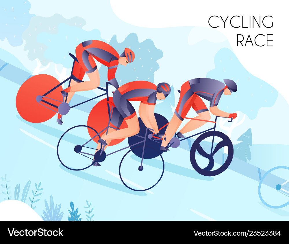 Cycling race Royalty Free Vector Image - VectorStock