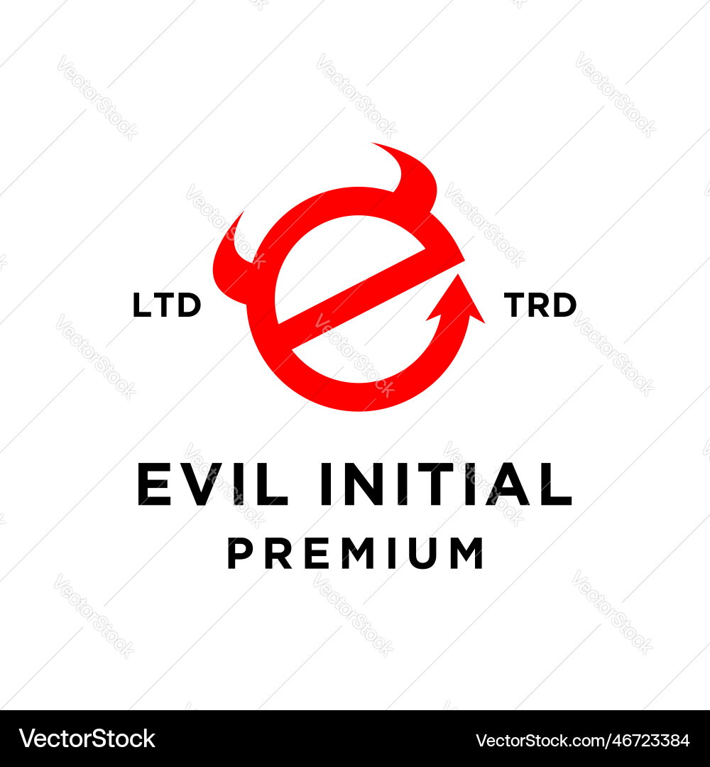 Evil hell logo icon design Royalty Free Vector Image
