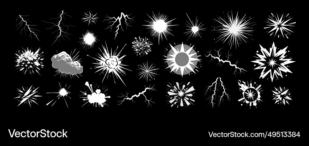Explosion burst fire effect of exploded dynamite Vector Image