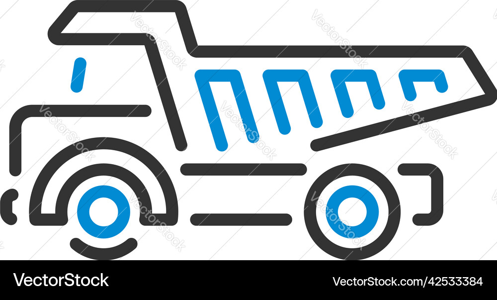 Icon of tipper Royalty Free Vector Image - VectorStock