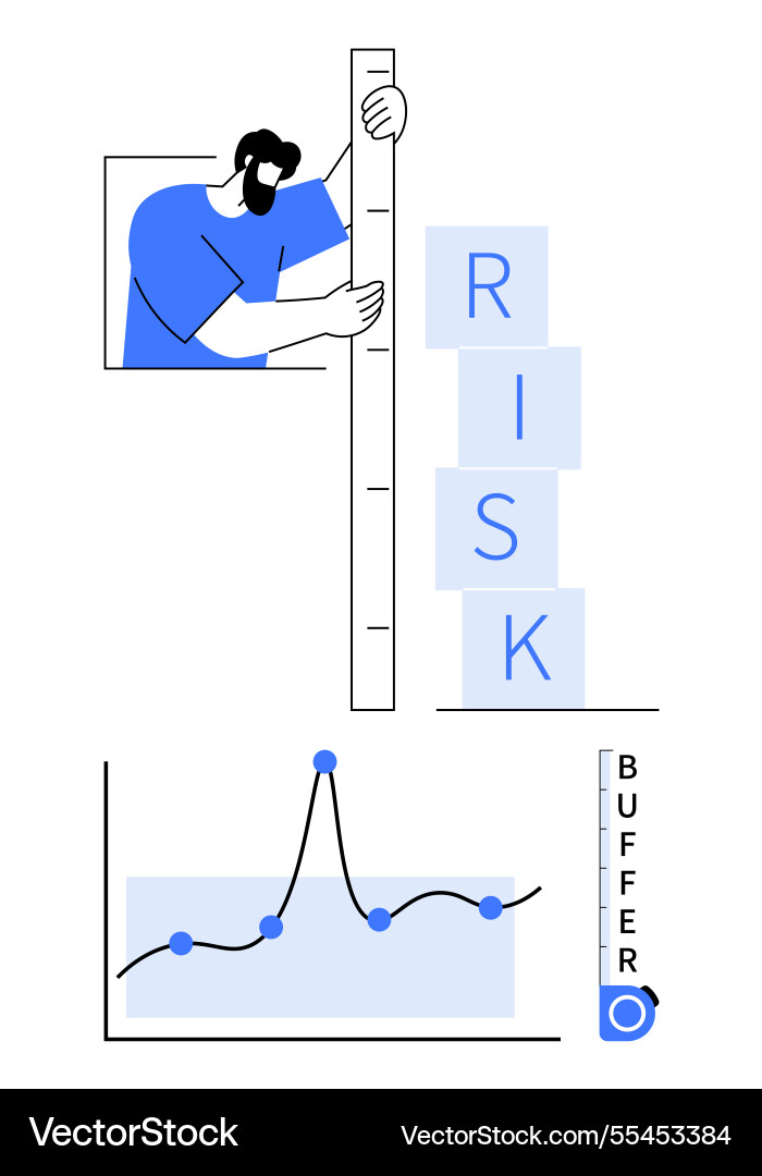 Navigating risk with strategic measurement Vector Image