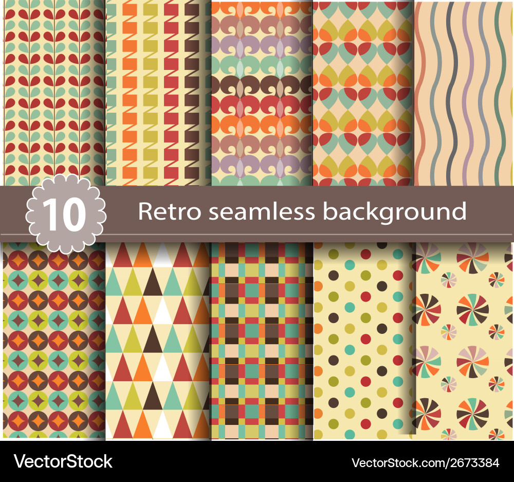 Retro Geometric Seamless Pattern Royalty Free Vector Image