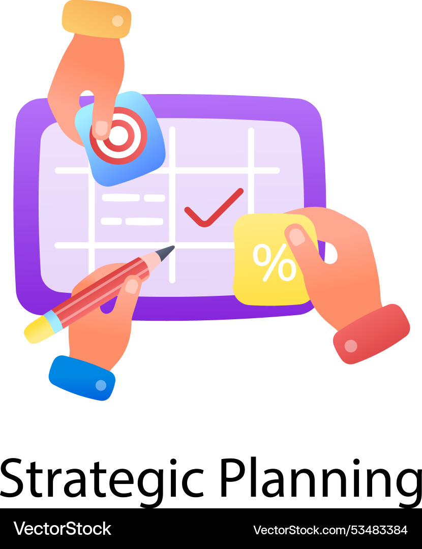 Strategic planning Royalty Free Vector Image - VectorStock