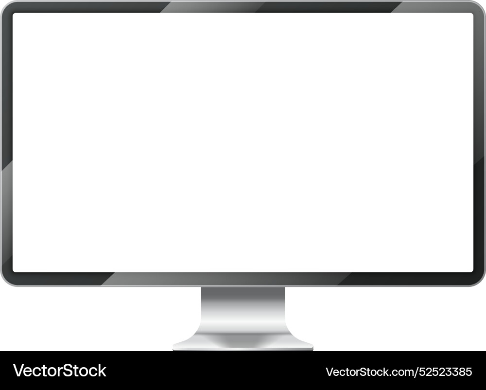 Display mockup blank computer monitor screen Vector Image
