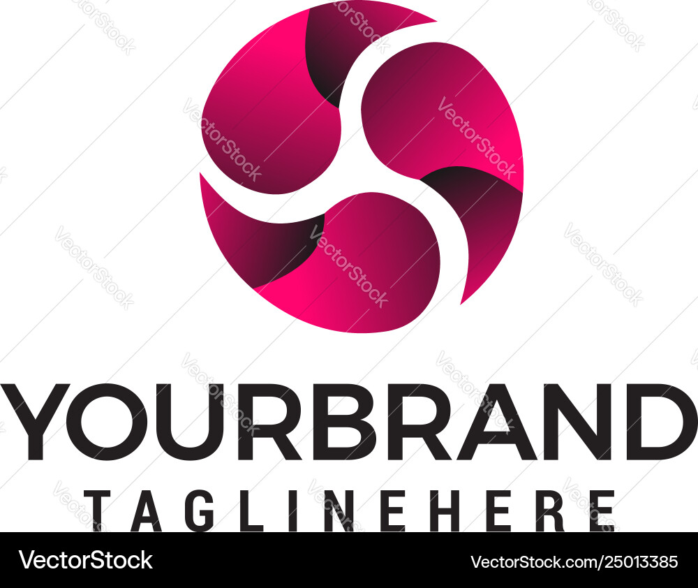 Energy rotates logo design concept template Vector Image