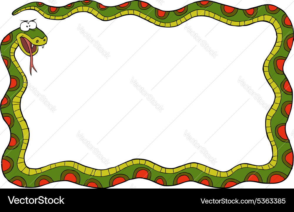 Frame with snake Royalty Free Vector Image - VectorStock