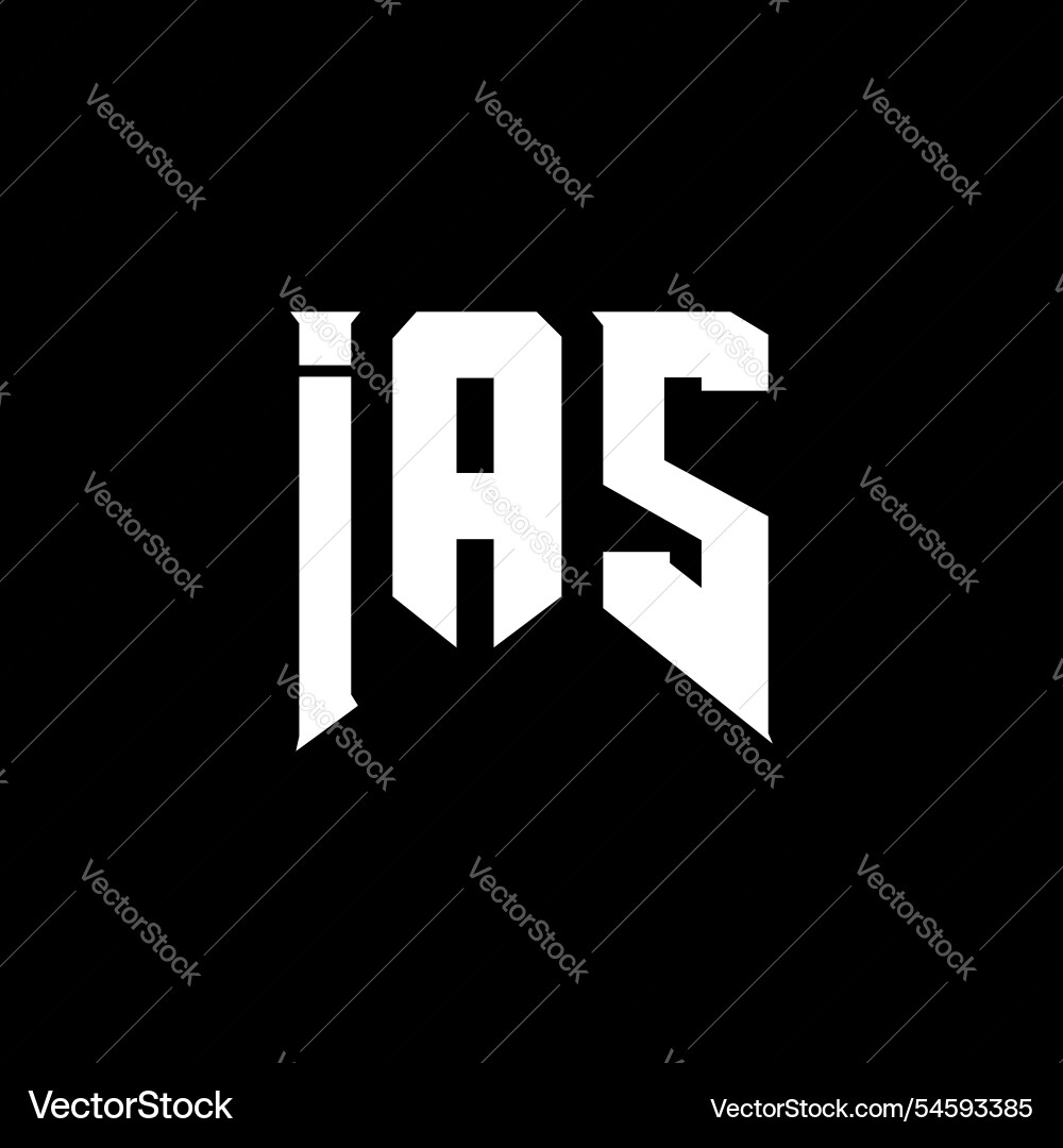 Ias letter logo design for technology company Vector Image