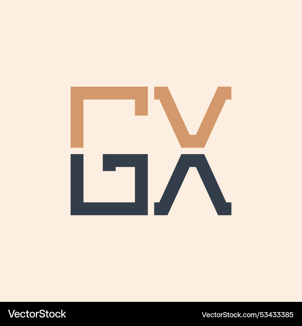 Modern gx letter logo design creative and Vector Image
