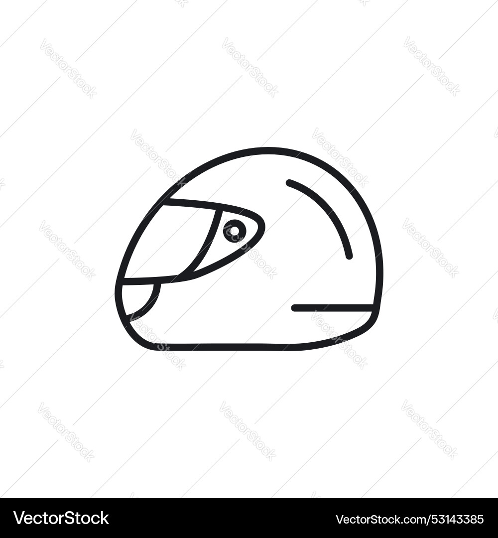 Motorcycle helmet icon symbol on white background Vector Image