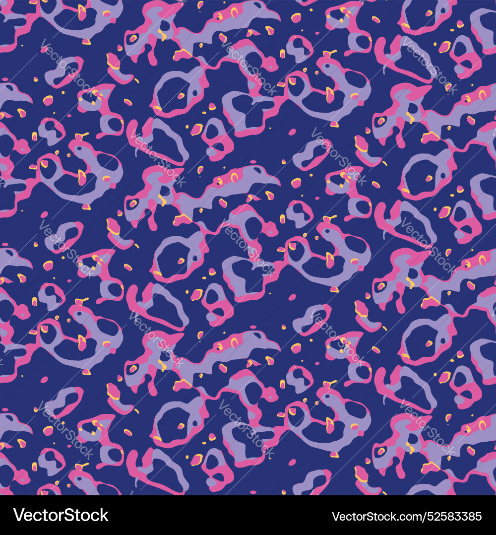 Neon camo seamless pattern Royalty Free Vector Image