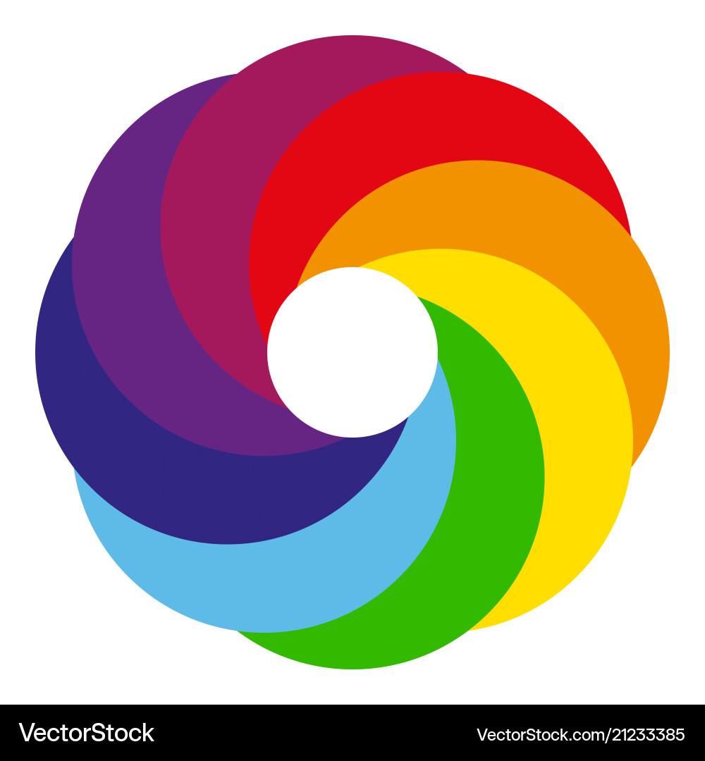 Rainbow circle logo Royalty Free Vector Image - VectorStock