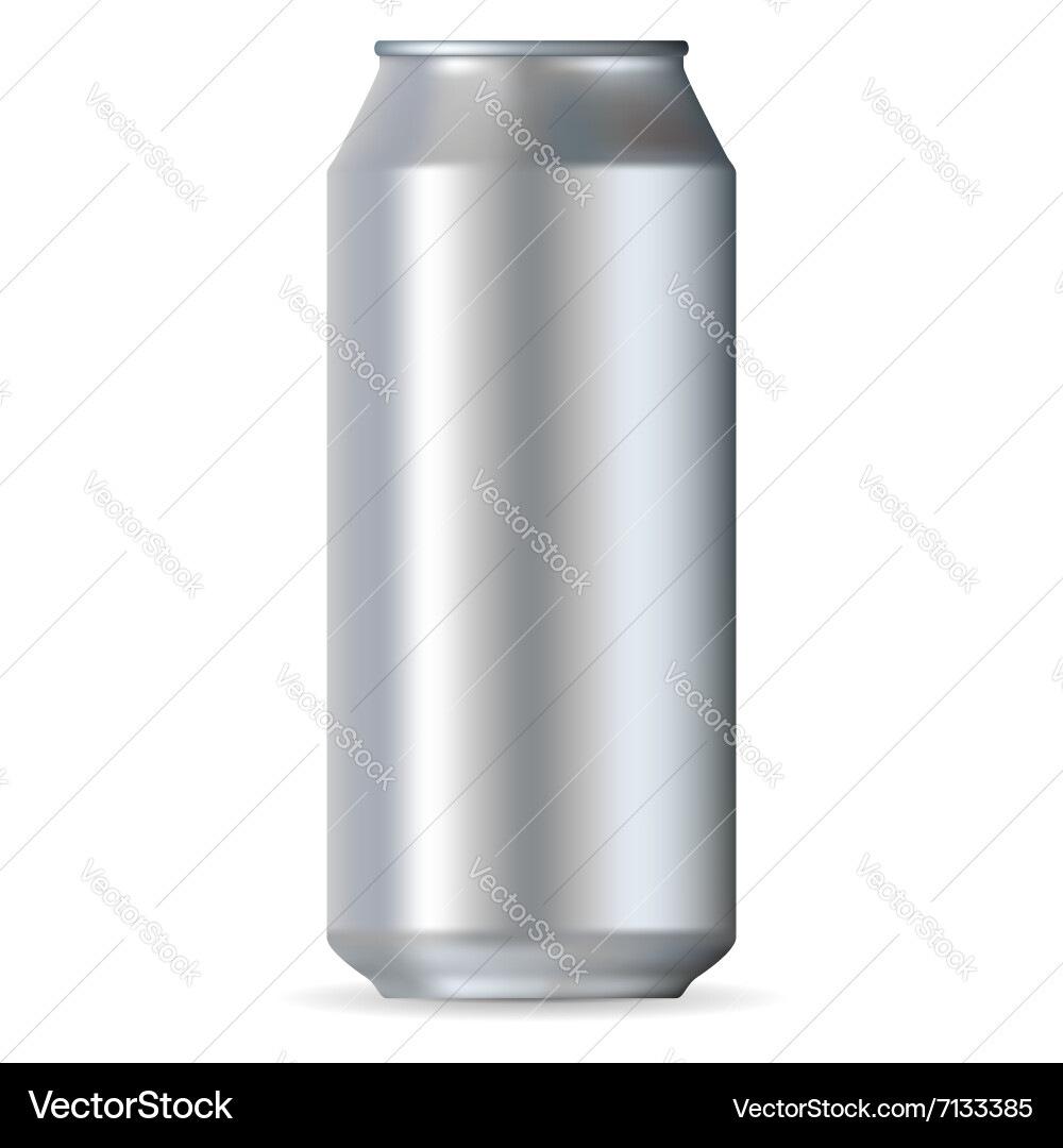 Realistic aluminum can Royalty Free Vector Image