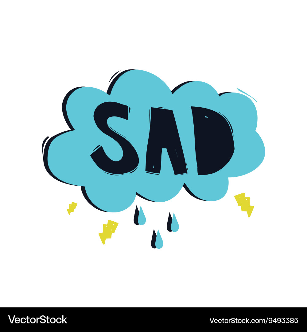 Sad color inspirational Royalty Free Vector Image