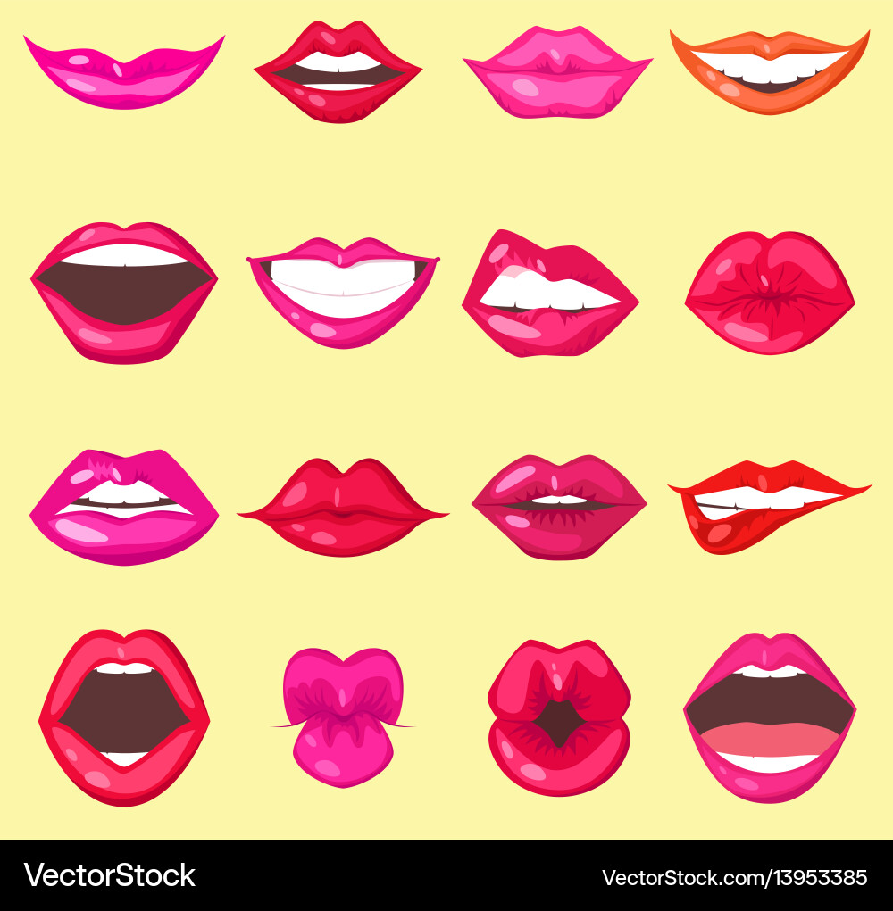 Woman lips Royalty Free Vector Image - VectorStock