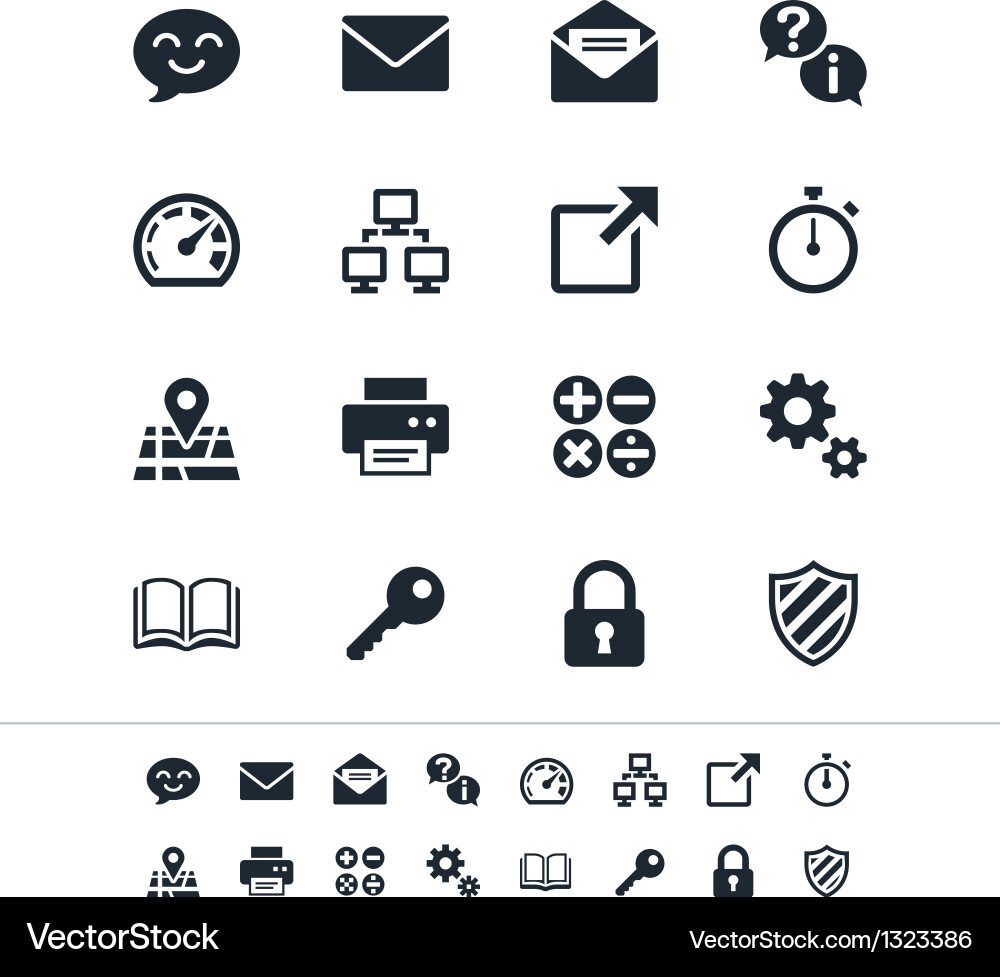 Application icons Royalty Free Vector Image - VectorStock