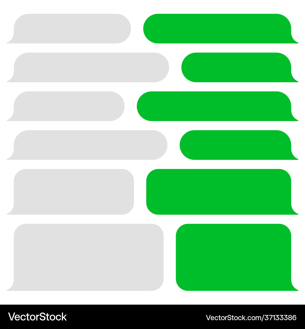 Blank message bubbles chat or messenger Royalty Free Vector