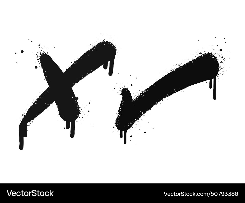 Check sign spray painted graffiti mark Royalty Free Vector
