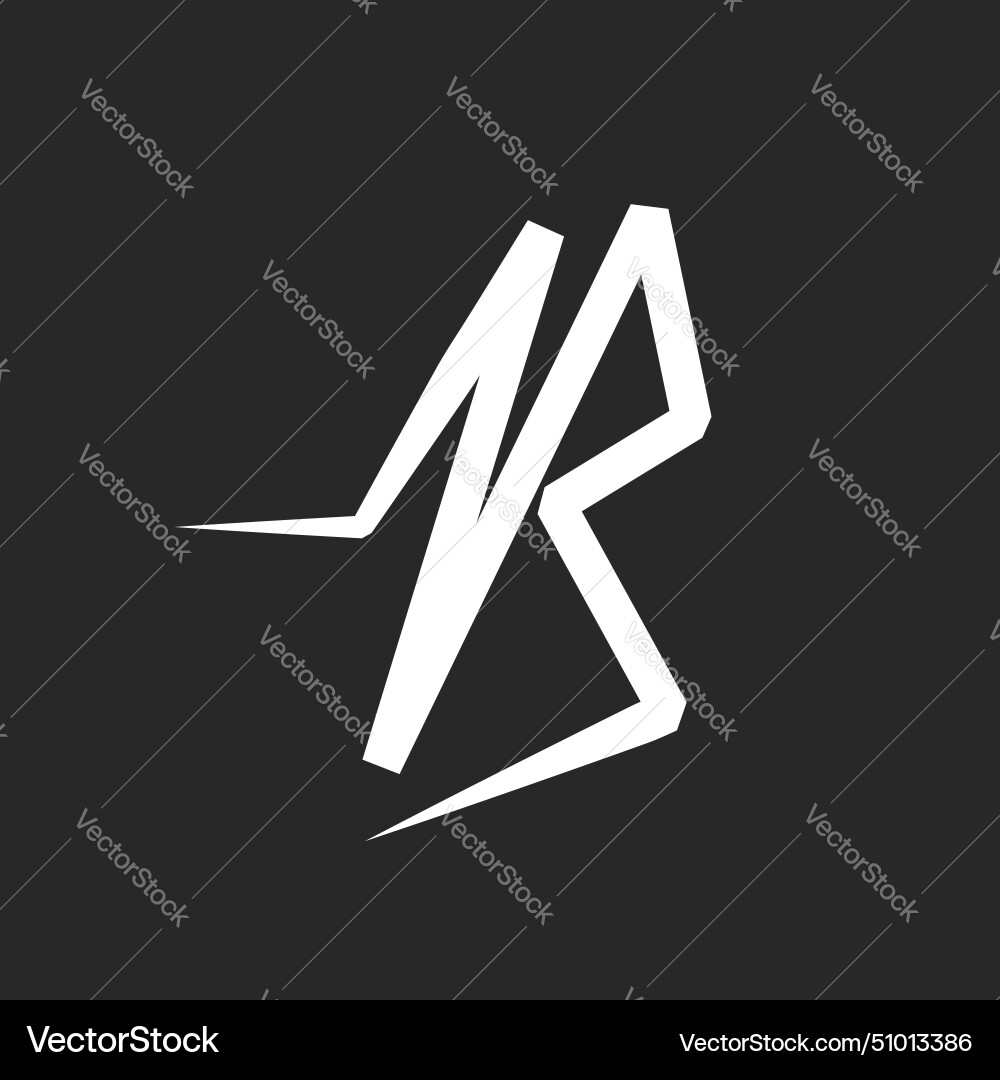Cursive letter b logo white thin lines typography Vector Image