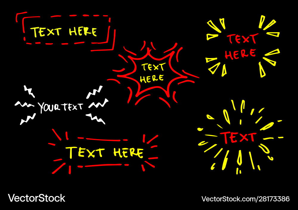 Emphasis text in comic style Royalty Free Vector Image