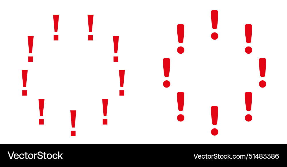 Exclamation mark circle frameattention round Vector Image
