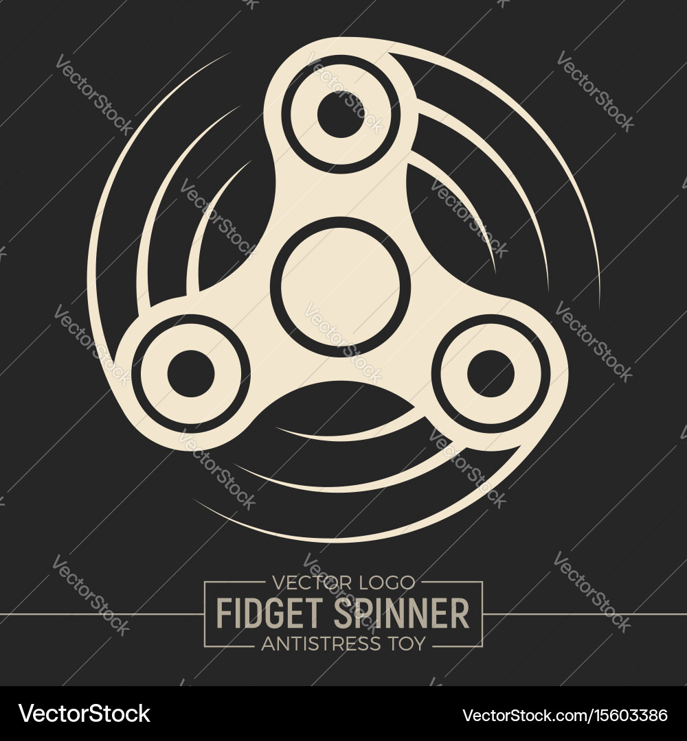 Fidget spinner logo Royalty Free Vector Image - VectorStock