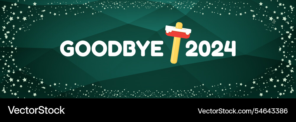Goodbye 2024 hello 2025 year banner Royalty Free Vector